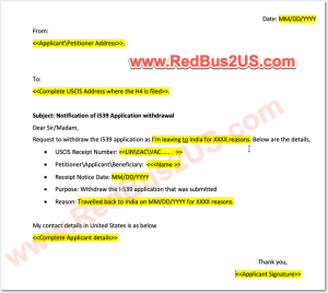How to withdraw H4 Application? Sample Letter, USCIS Confirmation ...